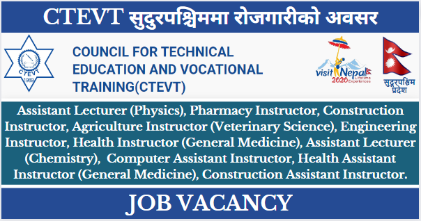 CTEVT Sudurpashchim New Vacancy 2080 for Lecturer and Instructor