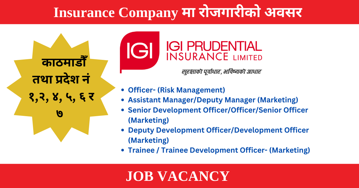 IGI Prudential Insurance Vacancy 2081 for Risk Management and Marketing ...