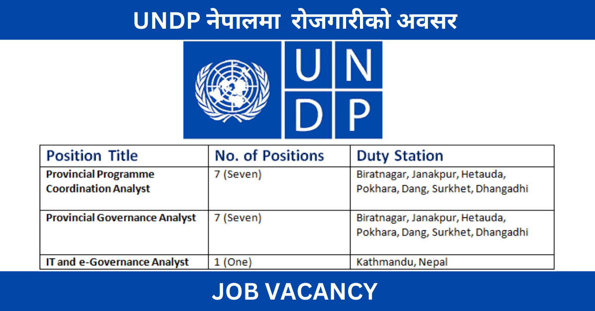 United Nations Development Programme (UNDP) Nepal Job Announcement 2024 ...