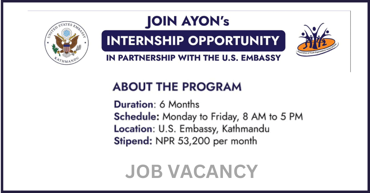 Paid Internship Opportunity at AYON, Partnership with the U.S. Embassy
