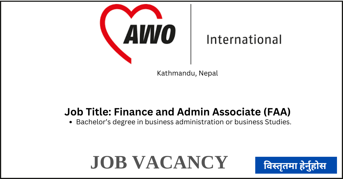 AWO International Vacancy Notice 2025 for Finance and Admin Associate ...